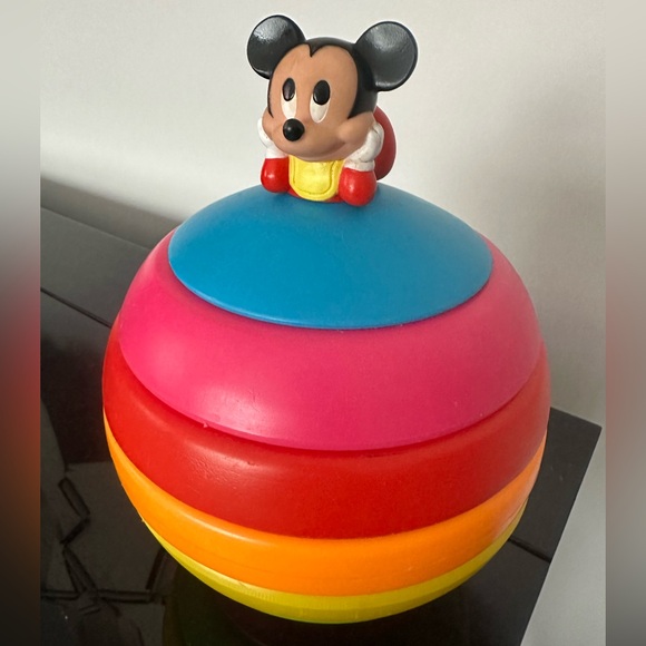 Disney | Toys | Vintage 988 Disney Mickey Mouse Rainbow Stack A ...